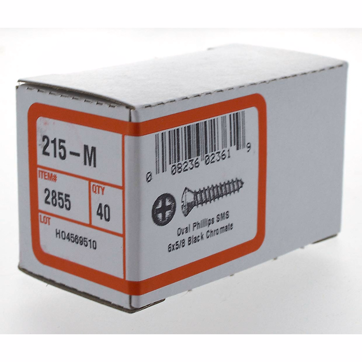 Hillman 2855 6 x 5/8-Inch Oval Head Black Chromate Decorative Sheet Metal Screw, 40-Pack