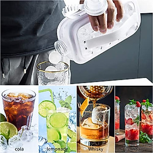 TESSTSY Portable Ice Ball Maker Bottle Makes 17 Ice Cubes, Ice Cube Molds Bottle Creative Ice Hockey Bubble Ice Maker Kettle for Whiskey/Hockey/Champagne/Juice/Coffee