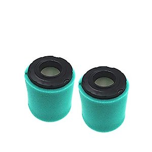 MOWFILL 2 Pack 796032 591583 Air Filter Short Type Replace Briggs Stratton 5429K, 591383, 796032 OEM Air Cleaner Cartridge with 798911 Pre Filter Fits Lawn Mower Air Cleaner Element