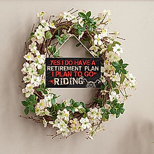 Motorcycle Sign Man Cave Hanging Plaque Gifts for Dad Grandad Brother Gifts for Men Retirement Keepsake 10" X 5" (US-G076)