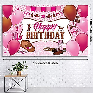 Western Cowgirl Birthday Party Decorations, Wild West Cowgirl Theme Birthday Party Supplies Cowgirl Birthday Party Banner Backdrop Wild West Cowboy Photo Booth Photography Background for Girl