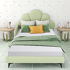 Airdown Full Mattress, 6 Inch Memory Foam Mattress in a Box for Kids, Medium Firm Green Tea Gel Mattress Full Size for Bunk Bed, Trundle Bed, Guest Room White