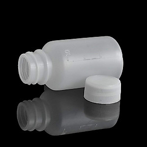 LAZZON Refillable Container Graduated Lab Chemical Container Reagent Bottle Sample Sealing Liquid Medicine Bottle 30ML