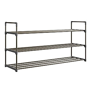 Home Complete Shoe Storage Rack, 3-Tier Organizer for Closet, Bathroom, Entryway
