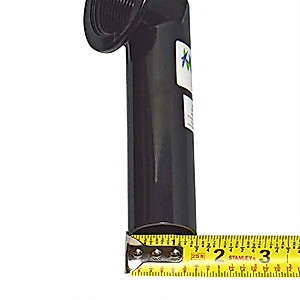 Bathtub Drain Waste and Overflow Shoe Pipe Repair Kit, 1-1/2 Inch Diameter, Black ABS