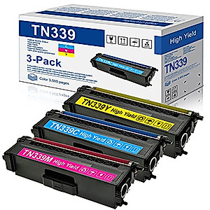 EAXIUCE TN339 Super High Yield Toner Cartridge 3-Pack(1C+1M+1Y) TN339BK TN339C TN339M TN339Y Toner Replacement for Brother HL-L9200CDW HL-L8250CDN HL-L8350CDWT MFC-L8850CDW MFC-L9550CDW Printer