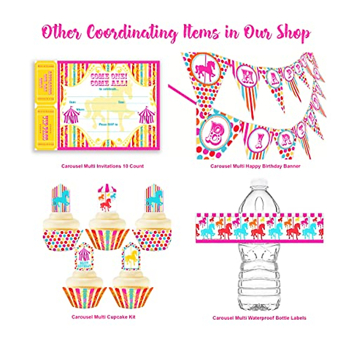 Big Top Circus Happy Birthday Banner Pennant