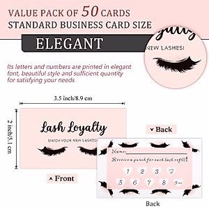 150 Pieces Eyelash Aftercare Supplies 50 Empty Eyelash Makeup Bag 100 Lash Care Cards Zippered Eyelash Packaging Bags Instruction Pouch Loyalty Eyelash Cards Lash Print Pouch for Women (Pink)