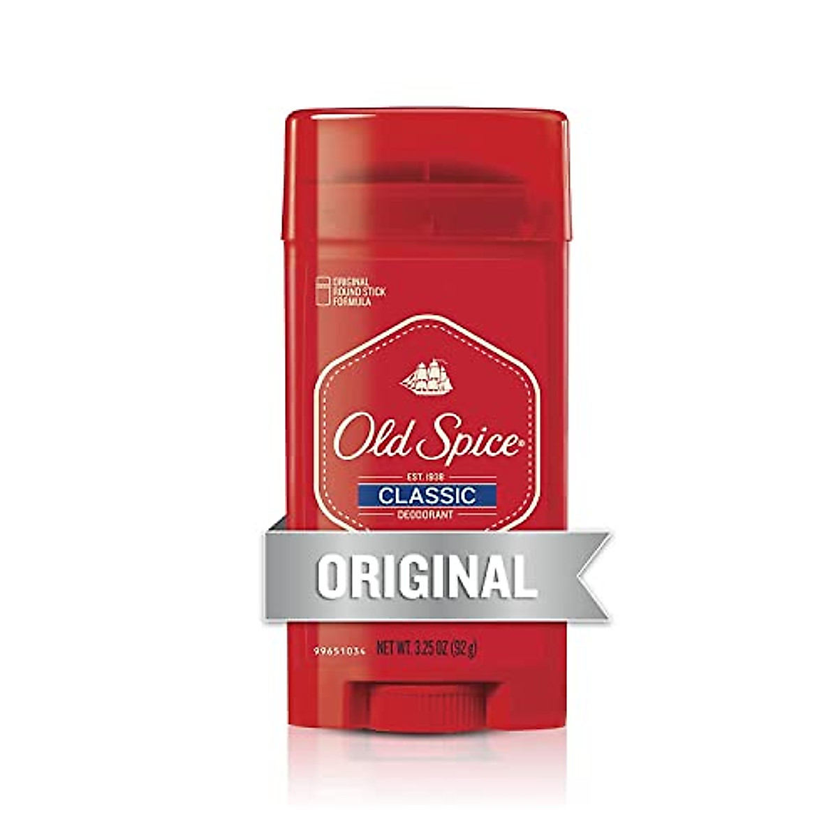Old Spice Deodorant 3.25 Ounce Classic Original Round Stick (96ml) (3 Pack)