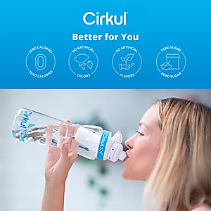 Cirkul 12oz BPA-Free Plastic Water Bottle Starter Kit for Kids with Blue Lid, 2 Flavor Cartridges (1 LifeSip Fruit Punch, 1 FitSip Mixed Berry)