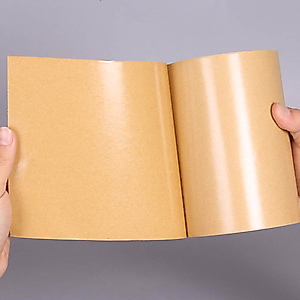 LLPT Kraft Paper Gummed Tape Recyclable Writable Tearable for Carton Sealing Photo Frame Seal 3” x 165 Ft Color Brown (PGB130)