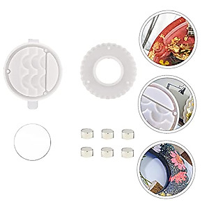 Beavorty 1 Set Eyelash Box Mold Round Silicone Molds Resin Molds Tray Round Mirror Tray Fake Eyelashes Box Resin False Eyelash Case Eyelashes Display Tray Resin Travel Disc Crystal White