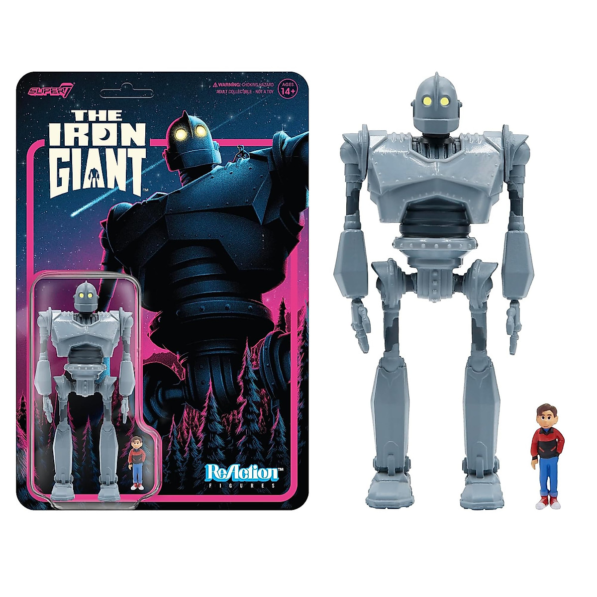 Super7 The Iron Giant - 3.75" Iron Giant Action Figure with Hogarth Hughes Accessory Classic Movie Collectibles and Retro Toys