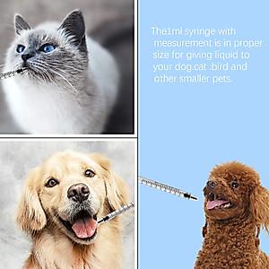 LUTER 12Pcs 1ml Plastic Syringes, No Needle Syringe with Measurement for Scientific Labs Experiment, Dispensing, Measuring Liquids, Watering, Feeding Pets, Oil or Glue Applicator(White)