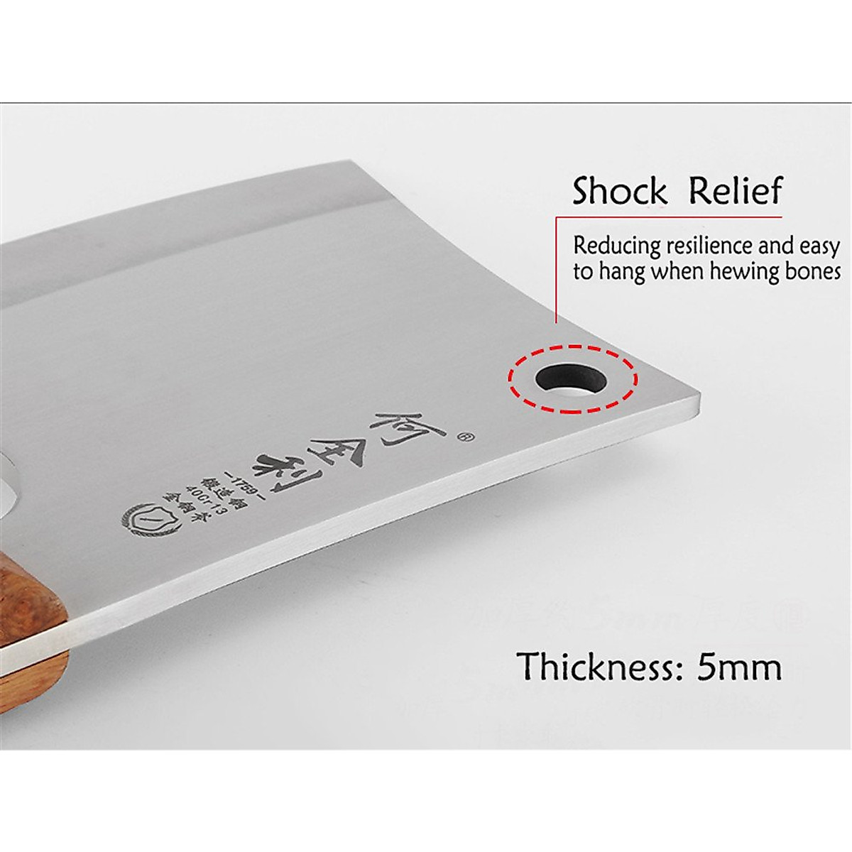 Professional Bone Cleaver Knife Stainless Steel Wood Handle Heavy Duty Chinese Kitchen Knife Chef Knife Meat Cutter