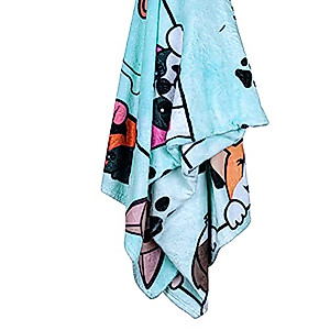 Dog Throw Blanket, Super-Soft Adorable Extra-Large Puppy Blanket for Women, Men, Teens, Kids, Dogs and Dog Lovers, Fleece Dog Print Blanket (50in x 60in) Warm and Cozy Throw for Bed Couch or Sofa