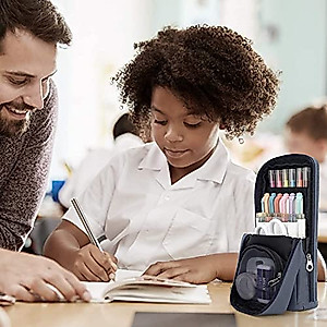 RIANCY Big Capacity Pencil Case Pouch Pen Case Simple Stationery Bag School College Office Pens Organizer for Teens Girls Adults Student