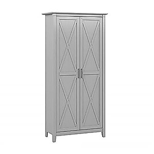 Bush Furniture Key West Kitchen Pantry Cabinet, Cape Cod Gray
