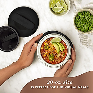 Crock-Pot Electric Lunch Box, 20-Ounce Portable Food Warmer, Black Licorice, Perfect for Travel, On-the-Go & Office Use | Stylish, Spill-Free & Dishwasher-Safe | Ideal Men & Women's Gifts