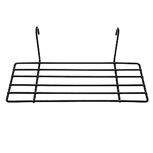 Yaegoo 8 Pack Grid Wall Shelves, Wire Straight Shelf with Hooks, Hanging Shelf for Wall Grid Panel, Wall Organizer for Home Supplies, 9.8" L x 3.9" D
