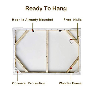 UTOP-art Italian Cityscape Abstract Wall Art Artwork: Mediterranean City Italy Street Towns Picture Painting on Canvas for Paris Cafe Room