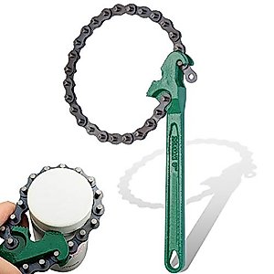 boeray 9 Inch Heavy Duty Ratcheting Chain Wrench Reversible Oil Filter Tool Pipe Fittings Tools Fit Max 5 Inch Diameter With Toothed Chain
