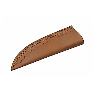 SZCO Supplies 203454-BO Bone/Resin Handled Daylight Outdoor Hunting Knife with Leather Sheath, 8" Length