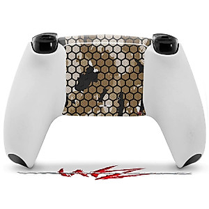 WraptorSkinz Skin Wrap compatible with Sony PS5 DualSense Controller HEX Mesh Camo 01 Tan (CONTROLLER NOT INCLUDED)