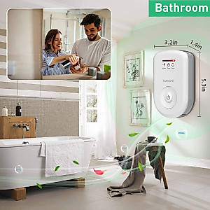 Air Purifiers Plug In for Home, Mini Odor Eliminator丨Ozone Negative Ion Dual Function丨Ionizer to Remove Smoke Pet Toilet Smell, Portable Deodorizer Freshener Cleaner for House Bedroom Bathroom Kitchen