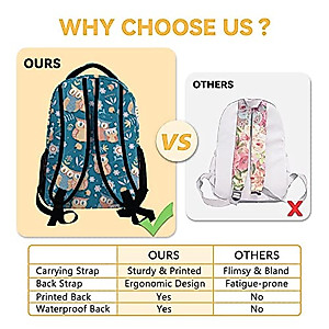 COOPASIA Owl Backpack with Lunch Box And Pencil Case, 16 Inch Owl Theme Bookbag with Adjustable Straps, Durable, Lightweight, Large Capacity, School Backpack for Girls Women