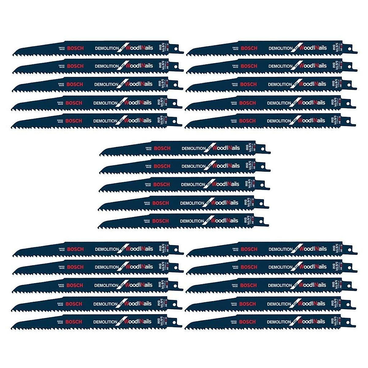 Bosch RDN9V 25P 9-Inch 5/8T Demolition reciprocating Saw Blades - 25 Pack