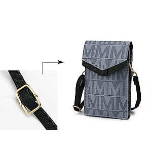 MKF Small Crossbody Cell Phone Purse Wallet for Women – PU Leather Cellphone Bag – Case with Shoulder Strap Beige