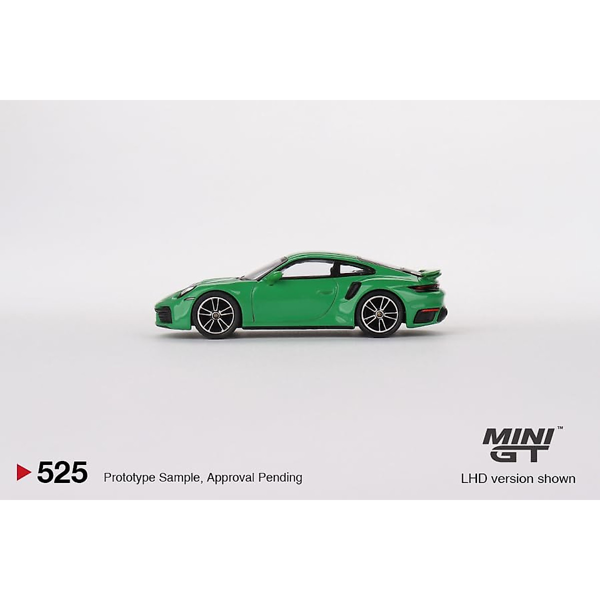 True Scale Miniatures Model Car Compatible with Porsche 911 Turbo S Python Green 1/64 Diecast Model Car MGT00525