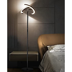 Floor Lamps for Living Room,SIBRILLE Modern Stepless Dimmable Standing Lamp 3000-6000K,20W LED Rotatable Reading Standing Light,Touch&Remote Control Uplighter Floor Lamp for Living Room Bedroom Office