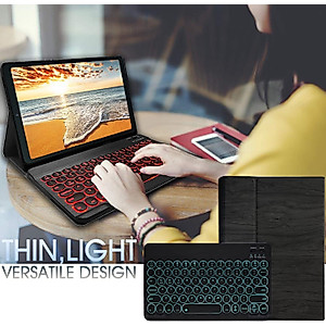 LDSOYIA Lenovo Tab P11 Plus 2021 & P11 2020 Keyboard Case 11 inch [Backlit, TB-J607F TB-J606X], 7 Color Backlights Detachable Wireless Keyboard Protective Case Cover for Lenovo Tab P11 Plus & P11