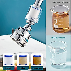 WXKN Stainless Steel Booster Faucet Filter, Splashproof Nozzle for Kitchen Bathroom