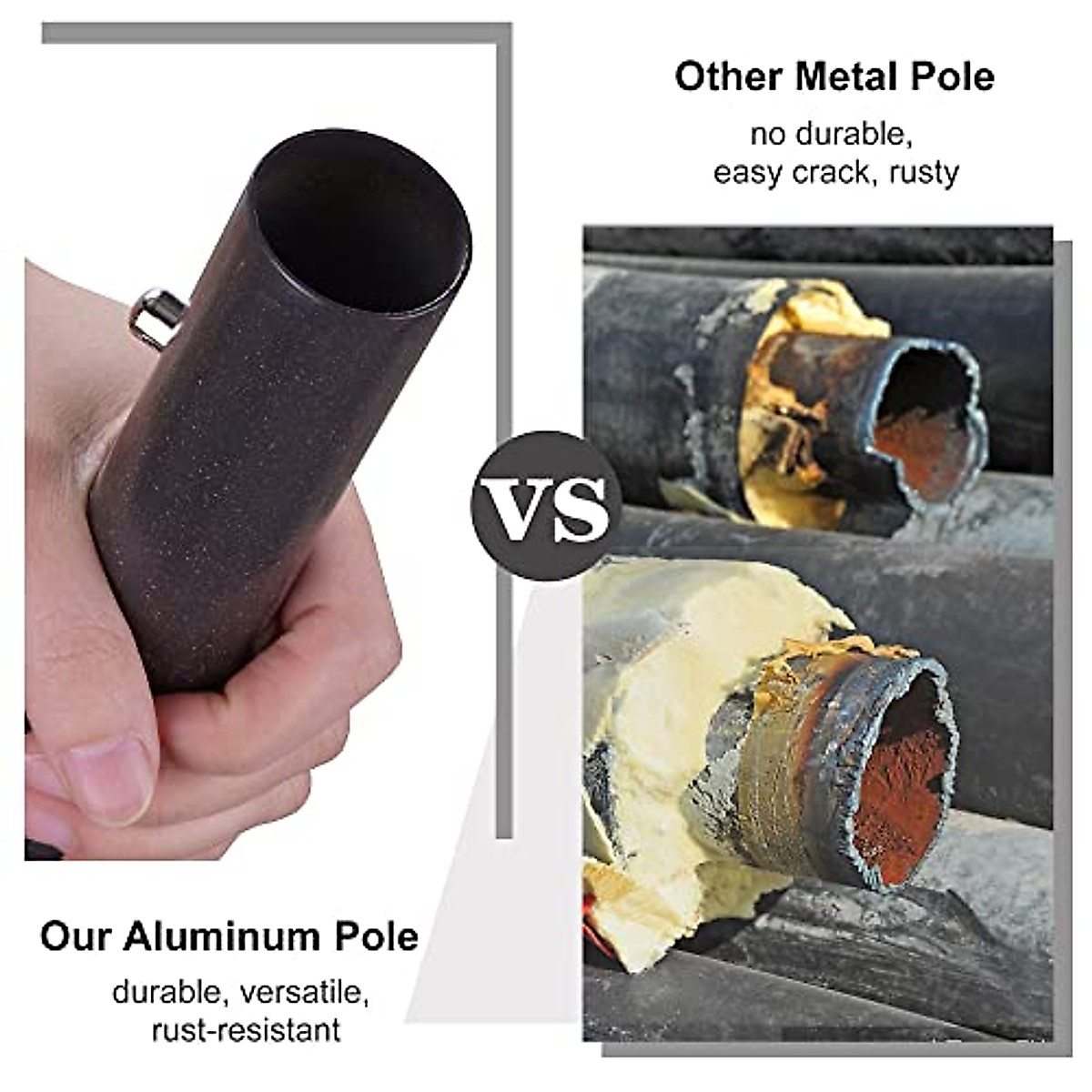 windaze 7.5ft Patio Table Umbrella - Outdoor Market Umbrella with Push Button Tilt and Crank for Garden, Lawn, Backyard, Deck, Pool and Beach, Black