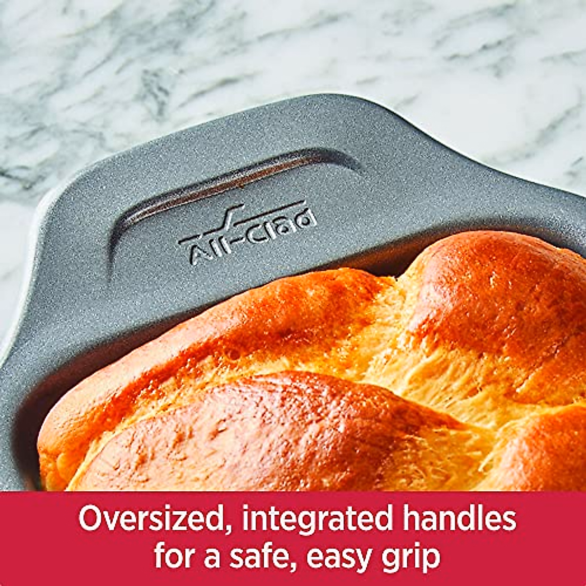 All-Clad Pro-Release Nonstick Bakeware Loaf Pan 8x4 Inch Oven Safe 450F Half Sheet, Cookie Sheet, Muffin Pan, Cooling & Baking Rack, Round Cake Pan, Loaf Pan, Baking Pan Grey