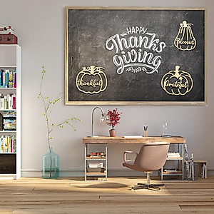 Fall Plate Decor 12 Pieces Pumpkin Wood Cutouts Thanksgiving Table Setting Wooden Word Cards with 12 PCS Burlap Cutlery Pouch Bags for Holiday Harvest Utensil Home Party Decor