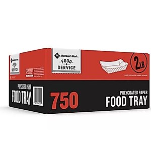 Member's Mark 2lb. Heavy Duty Paper Food Trays (750 ct.)