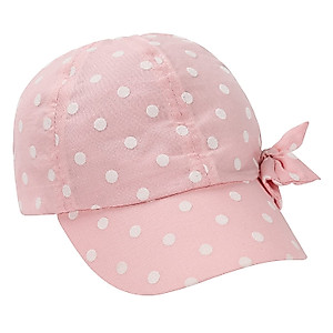 AMIYAN Toddler Sun Hat Girls Summer Cap Polka Dot Bow-tie Beach Hat Baseball Caps UPF 50+ UV Protection