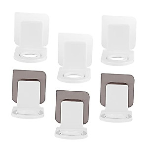 Zerodeko 6 Pcs Shower Gel Holder Body Wash Container Trace-free Storage Holders Novel Shampoo Bottle Hangers Bracket Pp No Trace