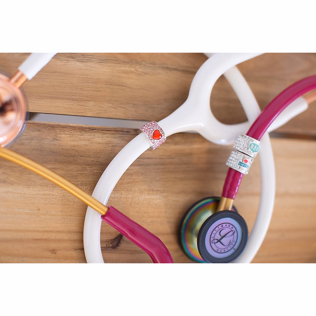 charMED Crystal Stethoscope Charm, Pawprint