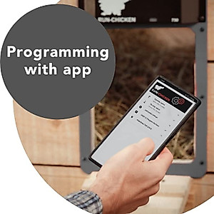 RUN-CHICKEN Door (Gray) Automatic Chicken Coop Door, Programmable with App, Battery Operated, Evening and Morning Delay, Aluminum Door, Electric Chicken Run Door, Model T50