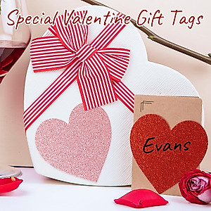 BWkoss 100Pcs Glitter Heart Cutouts Mother's Day Heart Confetti Red Purple Pink White Hearts Paper Accent Cutouts for Classroom Bulletin Border Holiday Wedding Bridal Shower Decors