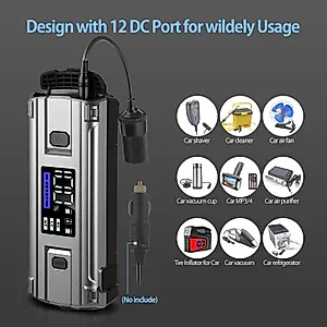 Cxy T13Plus 2000A Jump Starter Power Pack,65W in/Out Fast Charging 12V Car Jump Starter for Up to 8.5L Petrol or 6L Diesel Engines,Car Battery Booster Jump Starter with LCD Screen for Laptop Charging