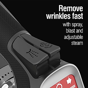 CHI Steam Iron for Clothes with Titanium Infused Ceramic Soleplate, 300+ Holes for Powerful Steaming, XL 10’ Cord, 3-Way Auto Shutoff, 1800 Watts, Advanced Touchscreen, Silver (13103)