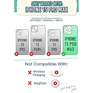 Smartish® iPhone 15 Pro Max Wallet Case - Wallet Slayer Vol. 2 [Slim/Protective] Credit Card Holder w/Kickstand Drop Test Hidden Card Slot Compatible w/Apple iPhone 15 Pro Max - Very Cherry Blossom