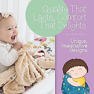 Honey Lemonade - Premium Soft Plush Lightweight Minky Dot Toddler Baby Blanket for Newborn 30"x40" - Soft Baby Blanket for Boys and Girls - (Farm Animals Beige) Unisex