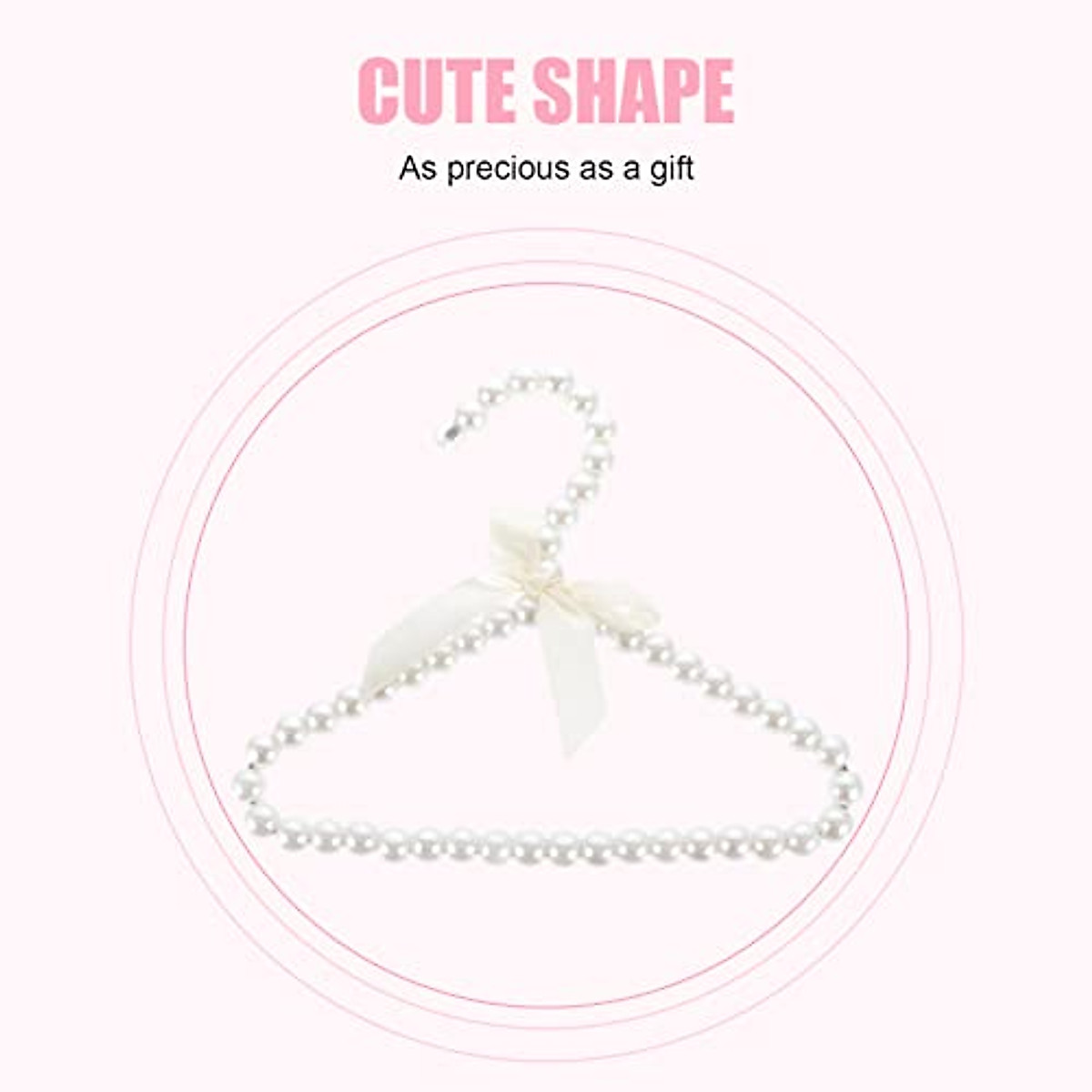 Balacoo Baby Clothes Rack Metal Hangers Metal Clothes Hanger Pet Clothes Hangers Pearl Beads Dog Apparel Hangers Anti- Slip Baby Coat Hangers for Dog Cat Baby Toddler Small Coat White s
